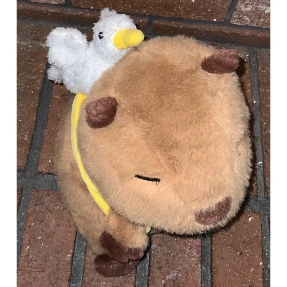 Miniso | Toys | Miniso Capybara Plush With Duckling Backpack Inch Brown ...